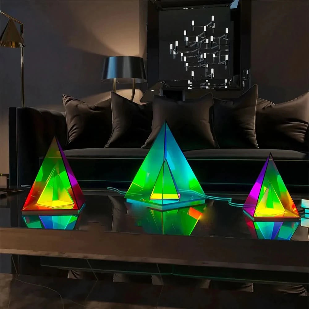 Triangle Table Lamp - Best Minimal Infinity Desk Beside Light – Iluminating